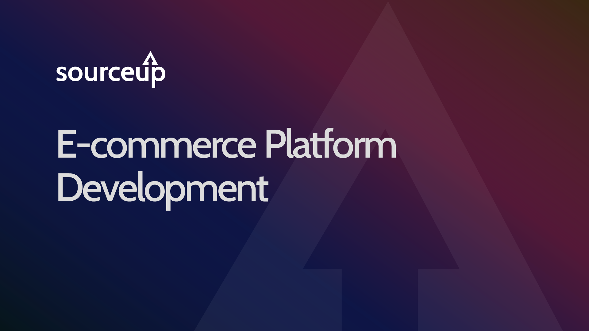 E-commerce Platform Development | Source Up